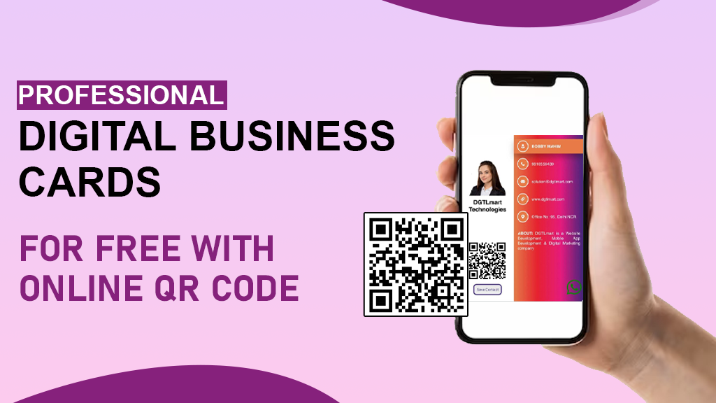 Digital Networking a Complimentary Digital Visiting Card and QR Code